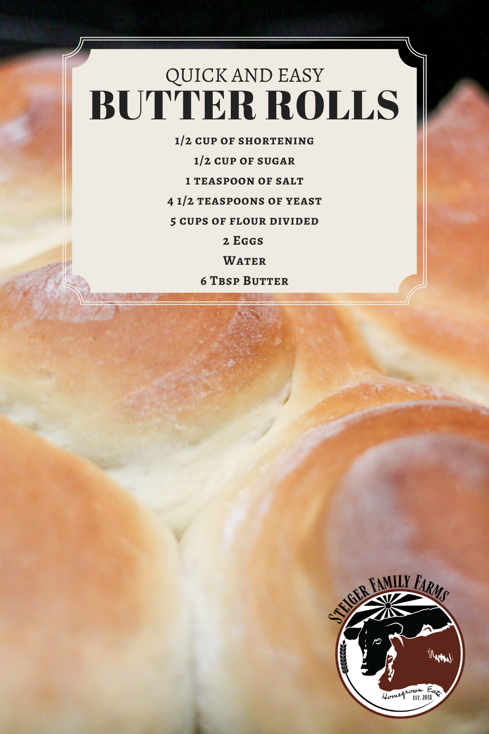 Quick and Fluffy Butter Rolls - Steiger Family Farms